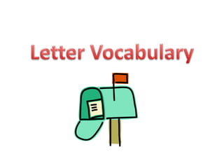 Letter vocabulary | PPTX | Desktop Publishing | Computer Software and ...