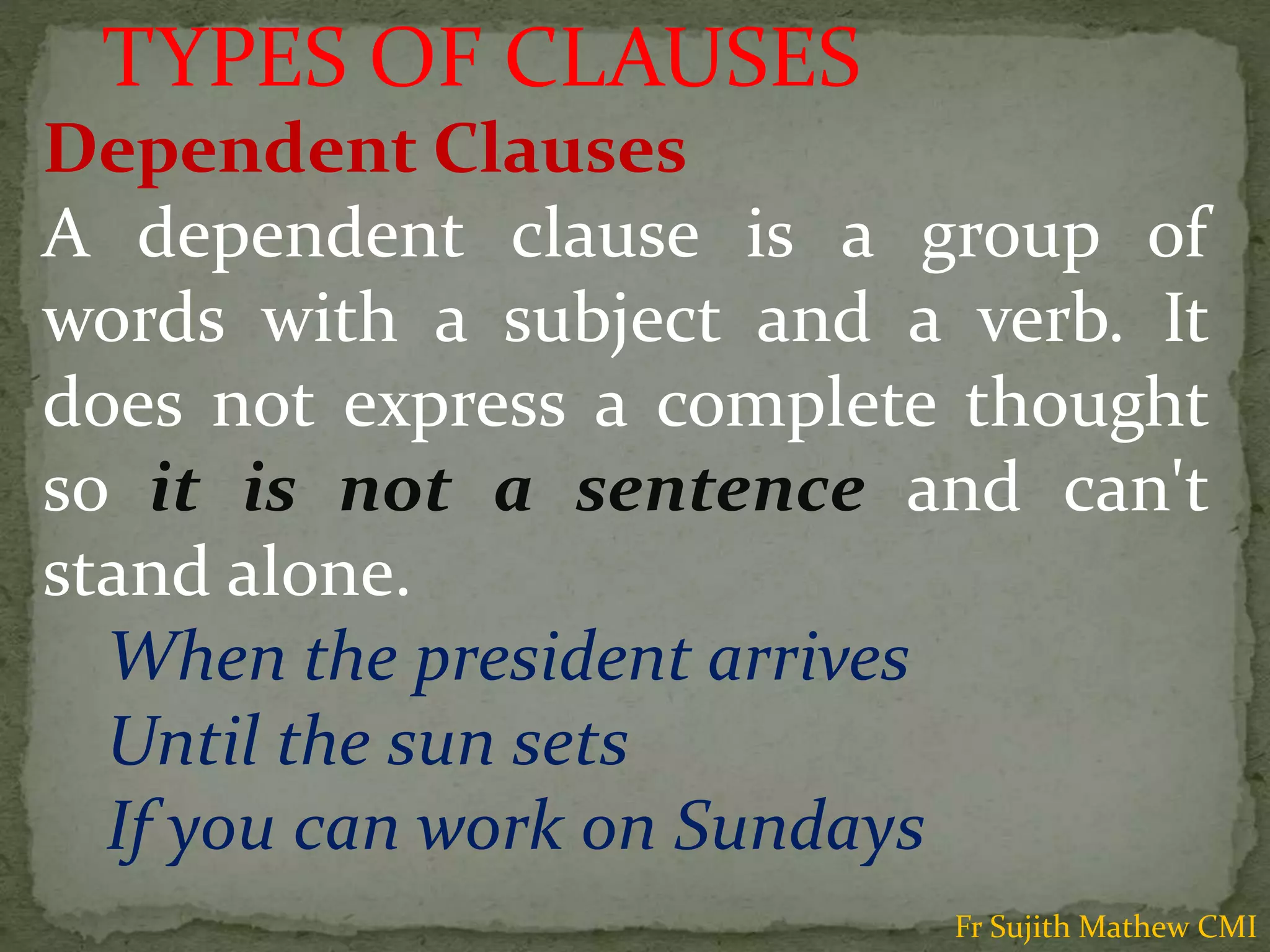 Letter word phrase clause and sentence | PDF