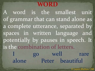 Letter word phrase clause and sentence | PDF