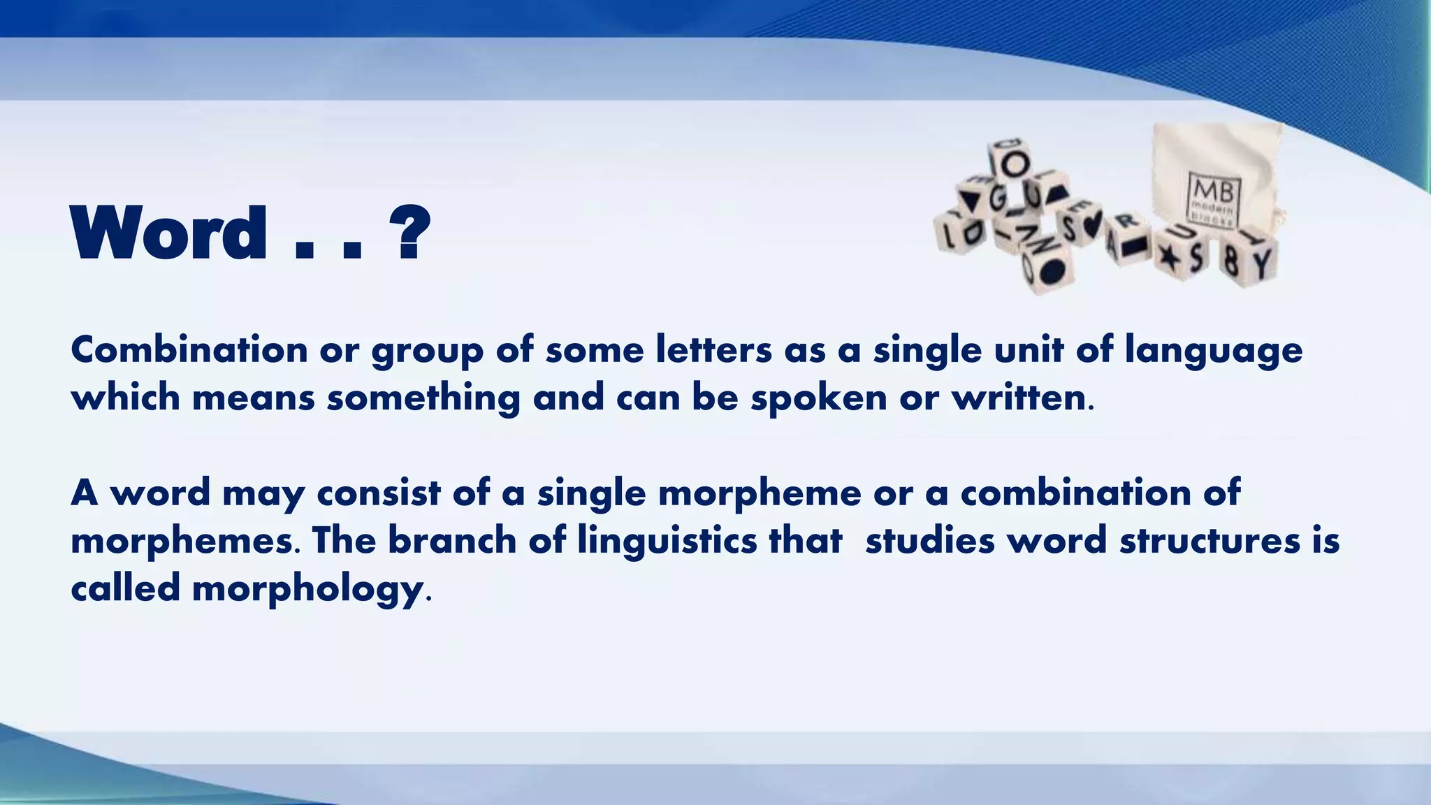 Letter Word & Sentence | PPT