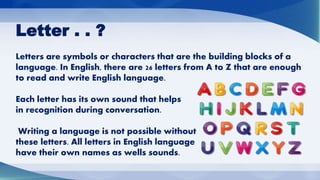 Letter Word & Sentence | PPT