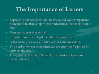 Letter writing essentials | PPTX