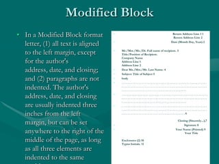 Letter writing essentials | PPTX