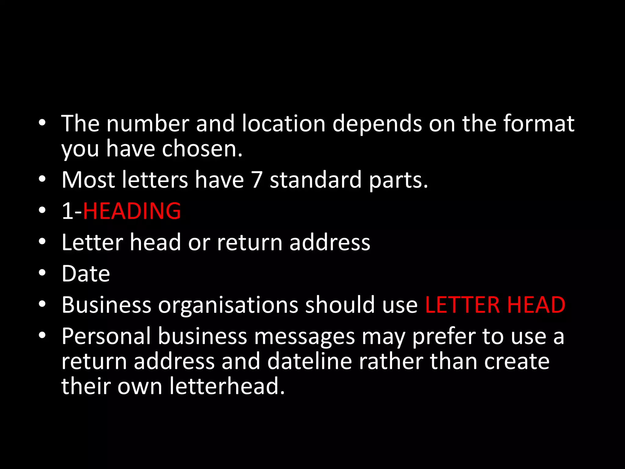 Letter writing | PPTX
