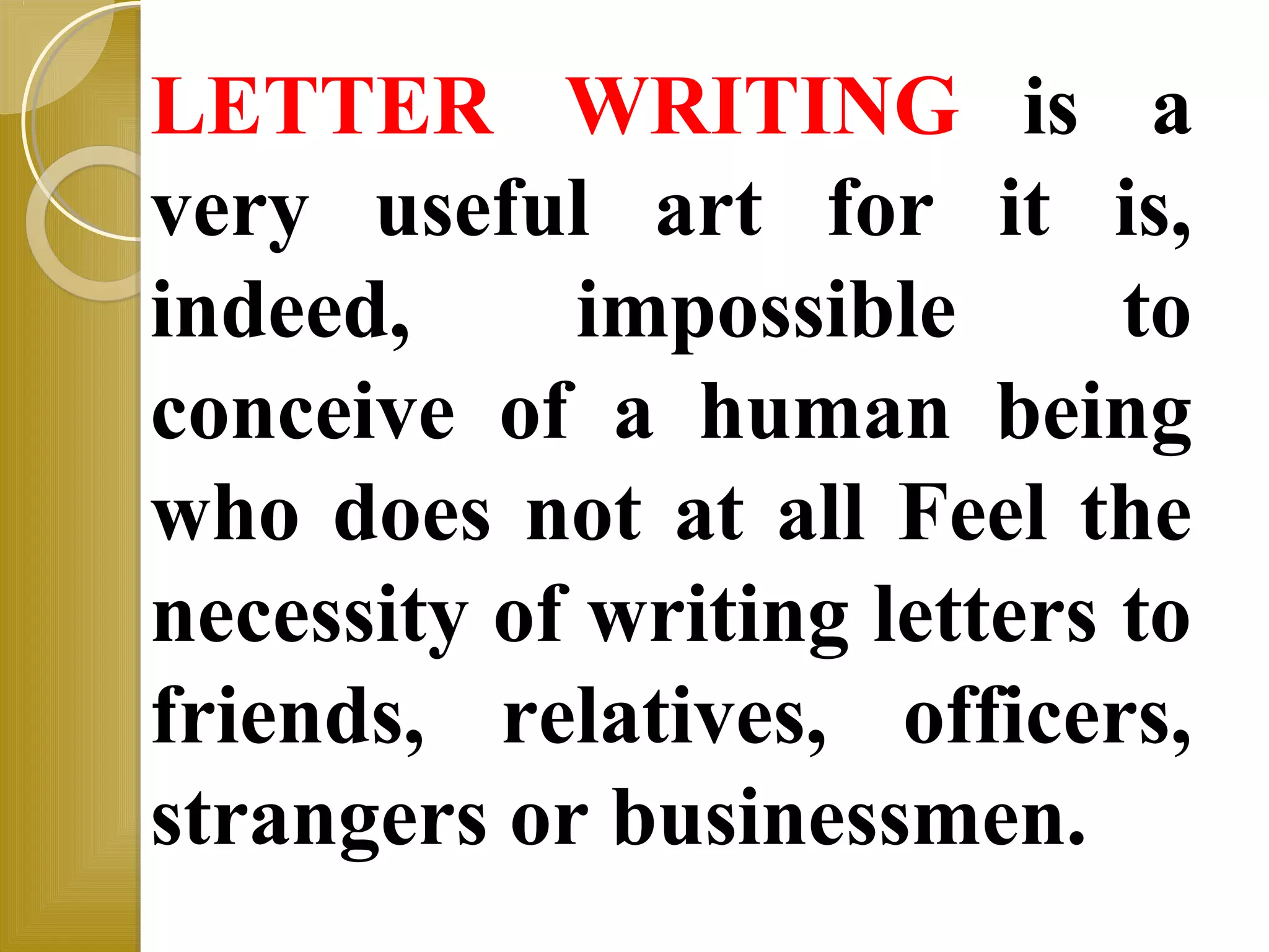 Letter writing | PPT