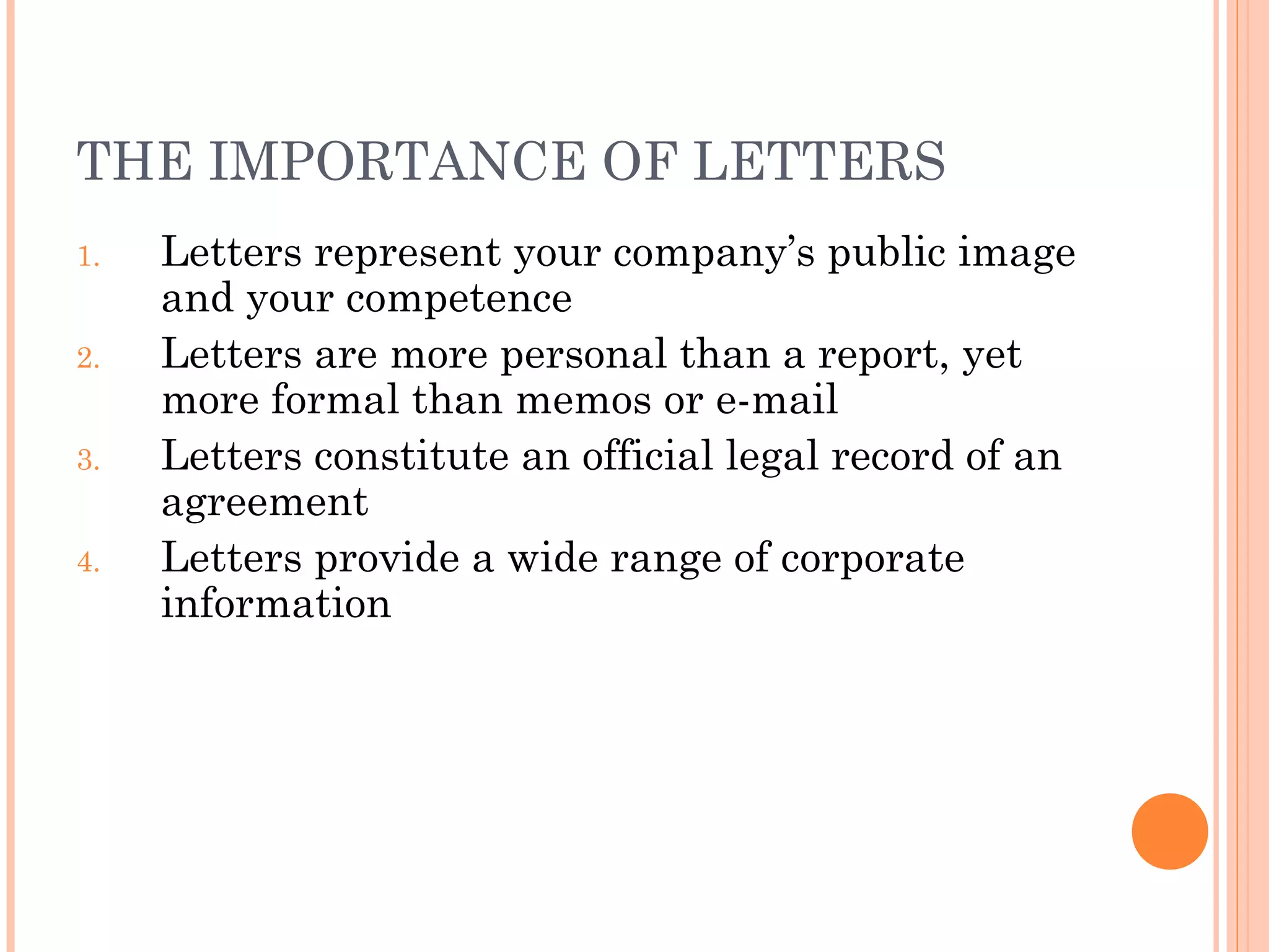 Letter writing (Communication Skills) | PPT