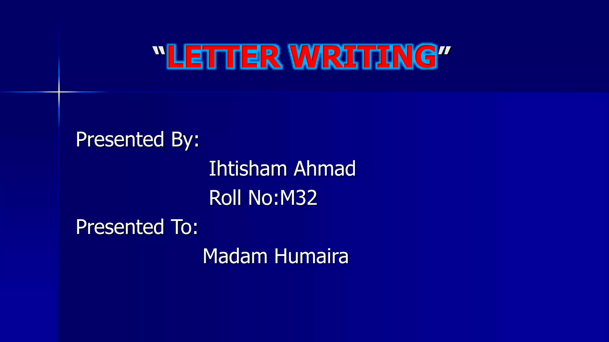 Letter writing | PPT