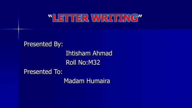 Letter writing | PPT