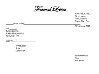 Letter writing | PPTX