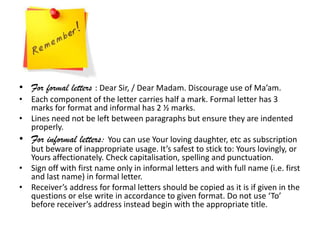 Letter writing | PPTX