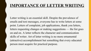 Letter writing | PPT