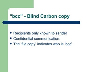 Letter writing | PPT | Email | Internet