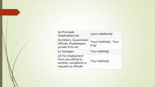 Letter and its types (letter writing) | PPTX