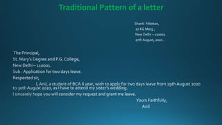 Letter writing and types of letter writing formal and informal. | PPTX
