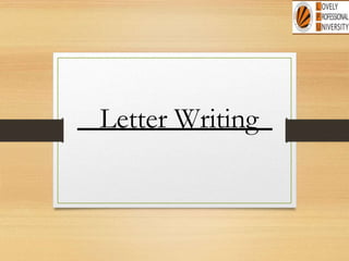 Letter Writing.ppt | Business | Business and Finance