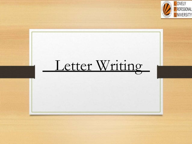 Letter Writing.ppt | Business | Business and Finance