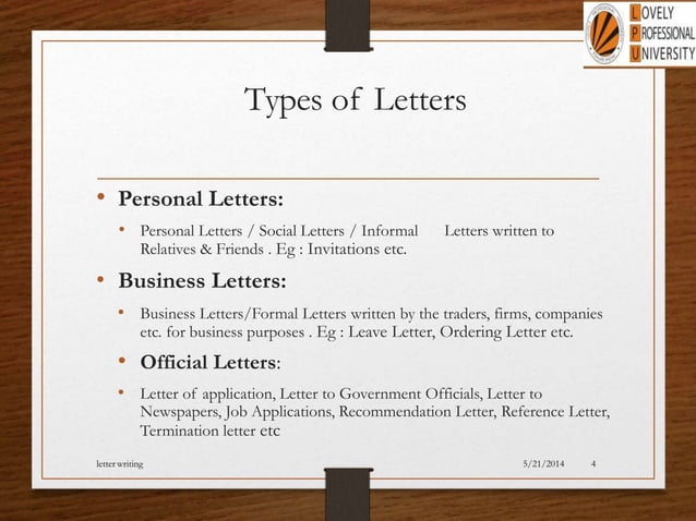 Letter Writing.ppt | Business | Business and Finance