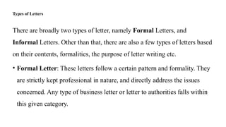 Comprehensive Guide to Letter Writing: Formal and Informal Letters ...