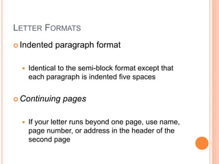 Letter writing business letters | PPT