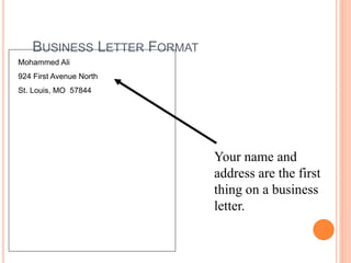 Letter writing business letters | PPT