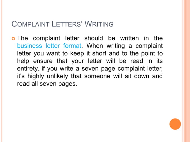 Letter writing business letters | PPT