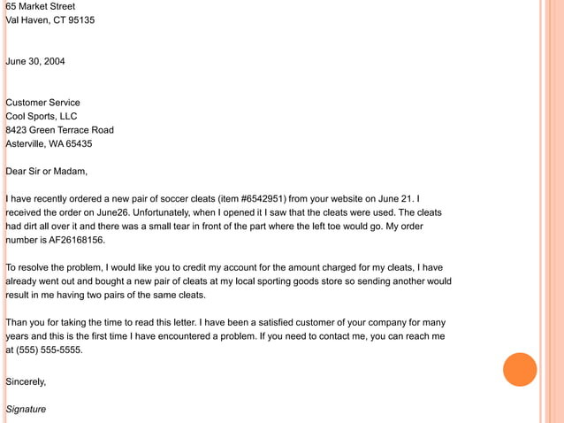 Letter writing business letters | PPT