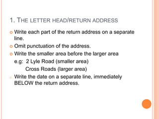Letter writing the business letter | PPTX
