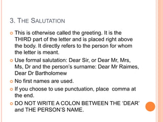 Letter writing the business letter | PPTX