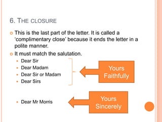 Letter writing the business letter | PPTX