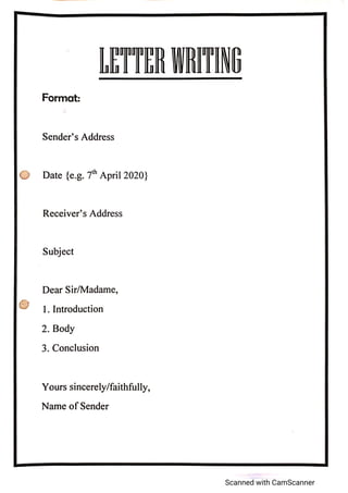 Letter writing Format | PDF
