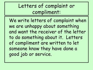 Letter writing 2 11 | PPT