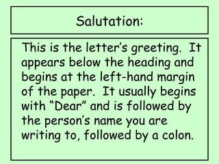 Letter writing 2 11 | PPT