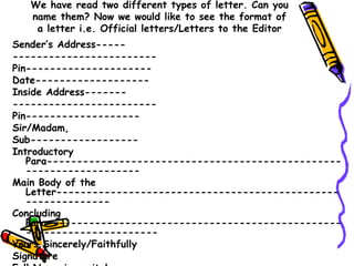 How to Write Letter | PPT