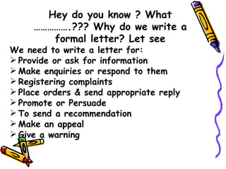 How to Write Letter | PPT