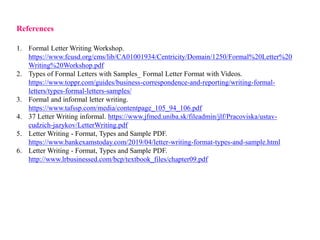 Letter writing formal letters and informal letters | PPTX