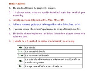 Letter writing formal letters and informal letters | PPTX