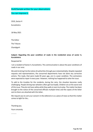 Editorial Letter Format