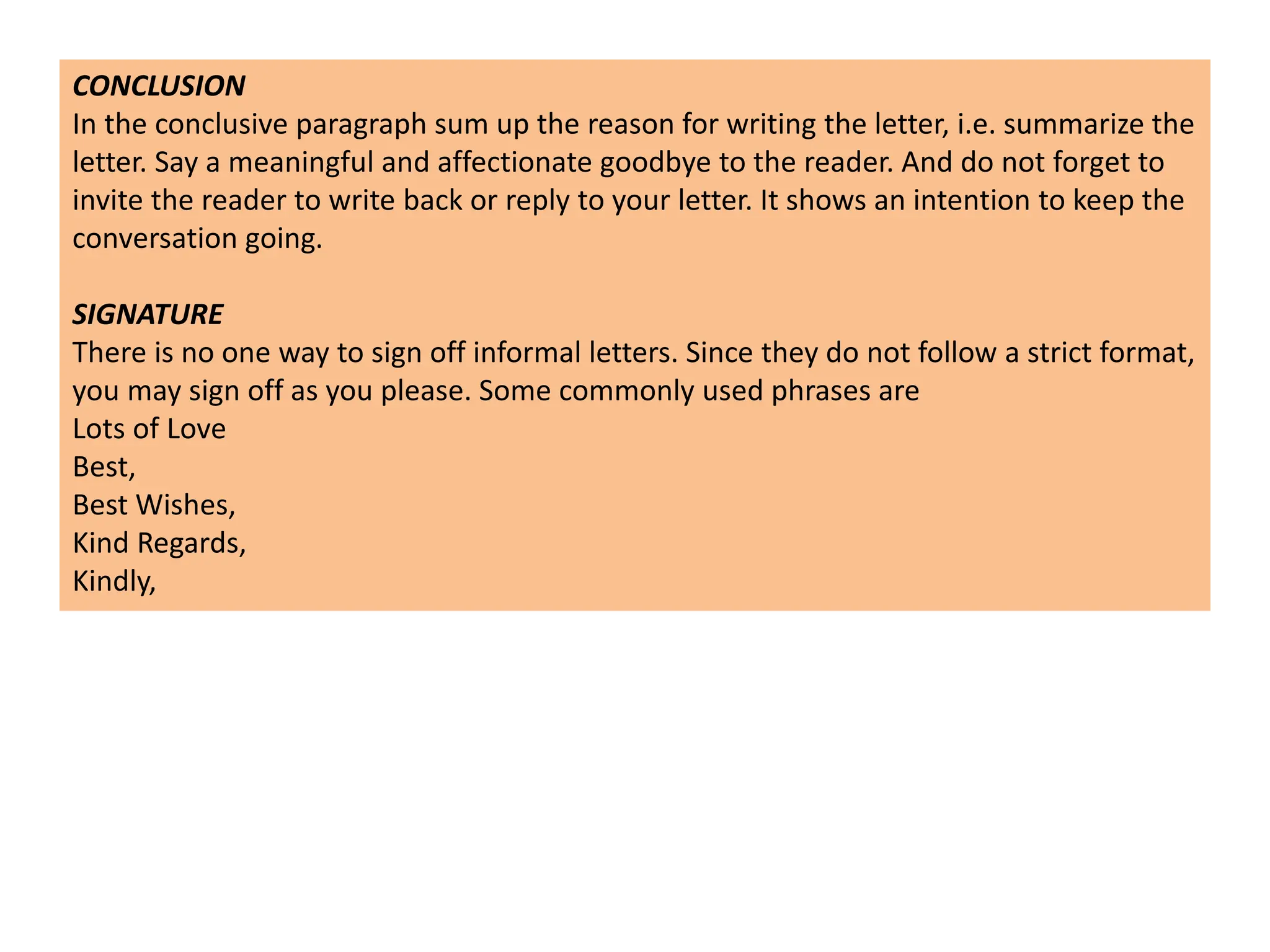 INFORMAL Letter writing ppt for class 6 | PPTX