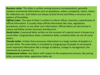 INFORMAL Letter writing ppt for class 6 | PPTX