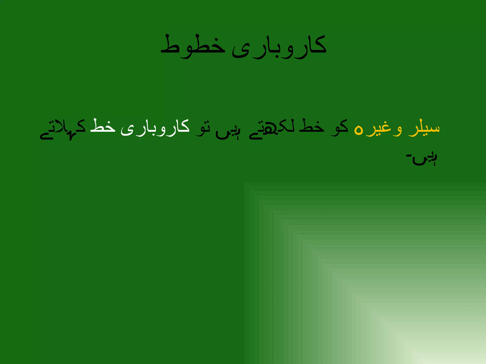 Letter Writing in URDU | PPT