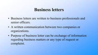 Letter writing presentation | PPTX