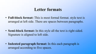 Letter writing presentation | PPTX