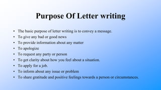 Letter writing presentation | PPTX