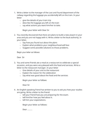 A sample of General Training Letter Writing Tasks - Copy.docx