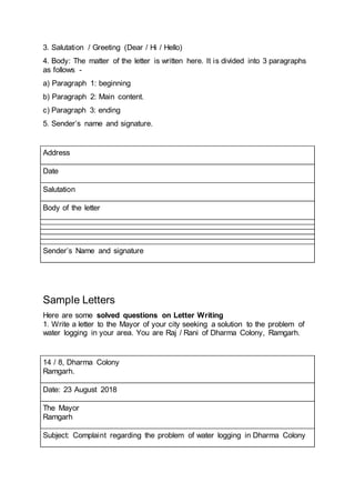Letter writing tips | PDF