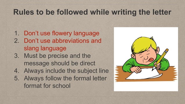 Letter writing to school authorities | PPTX