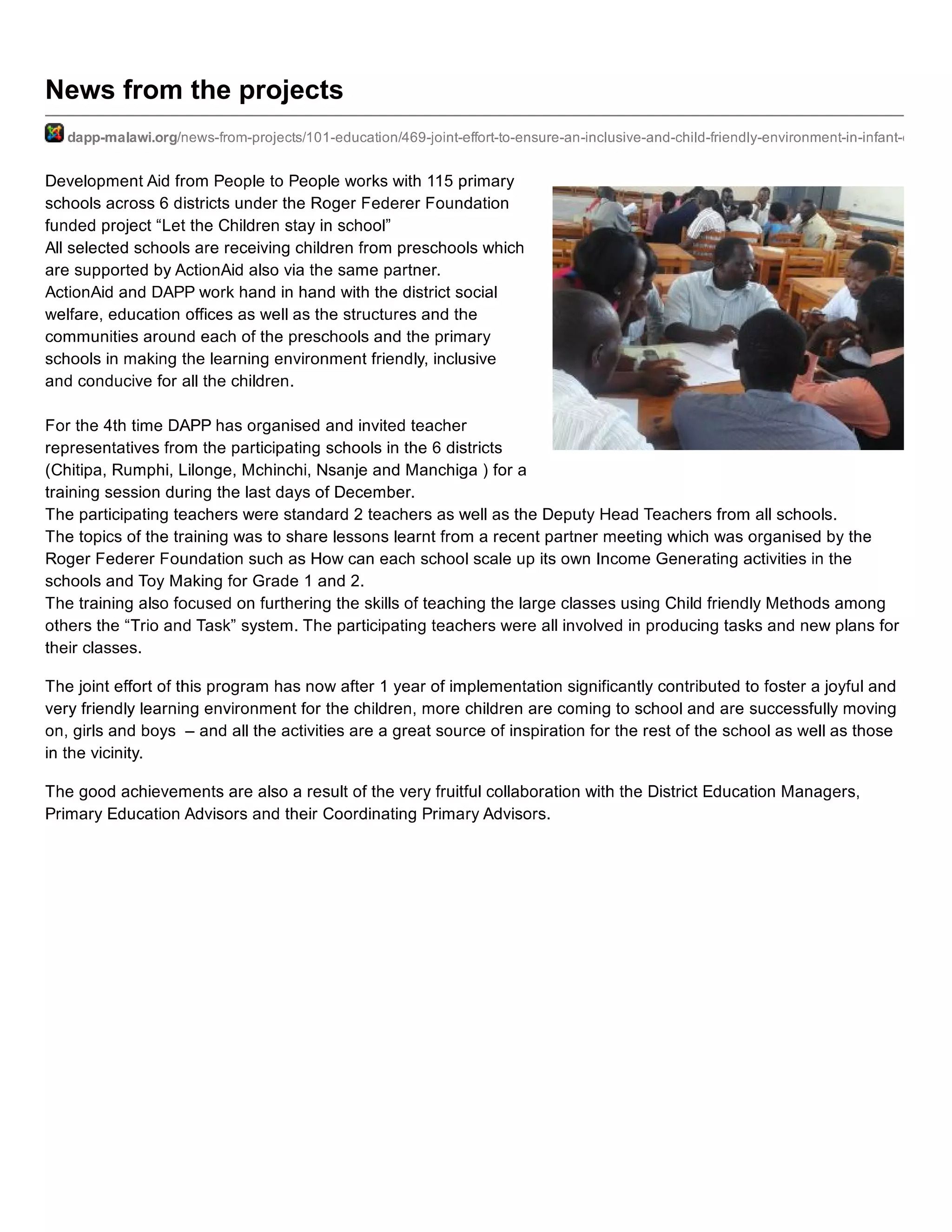 Let the Children Stay in School - DAPP Malawi | PDF