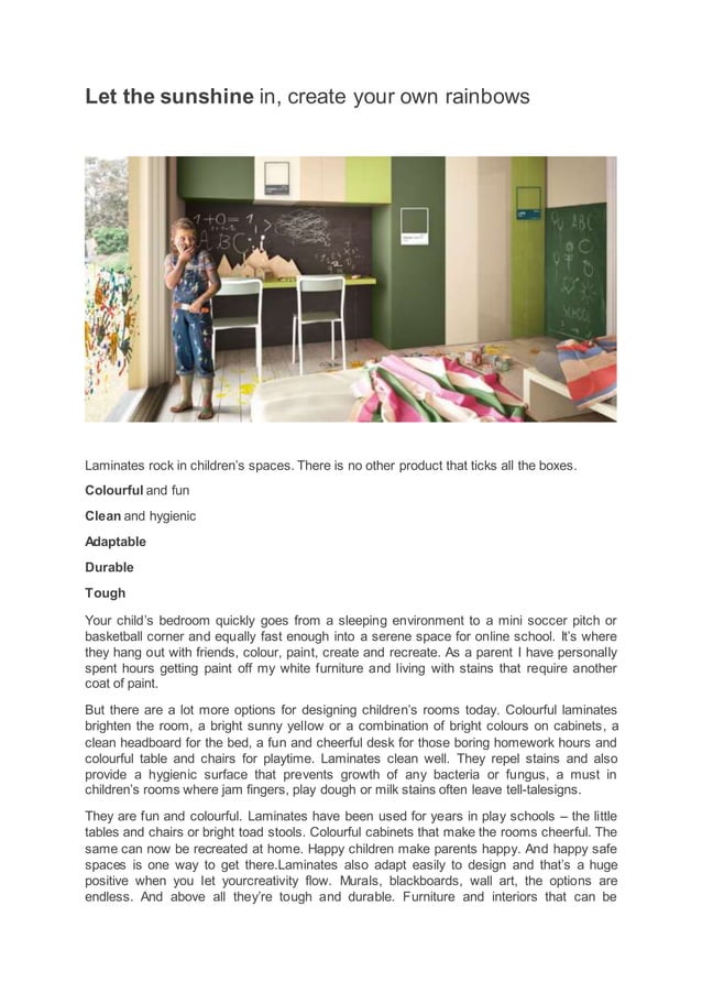 Let the sunshine in – create your own rainbows | DOCX