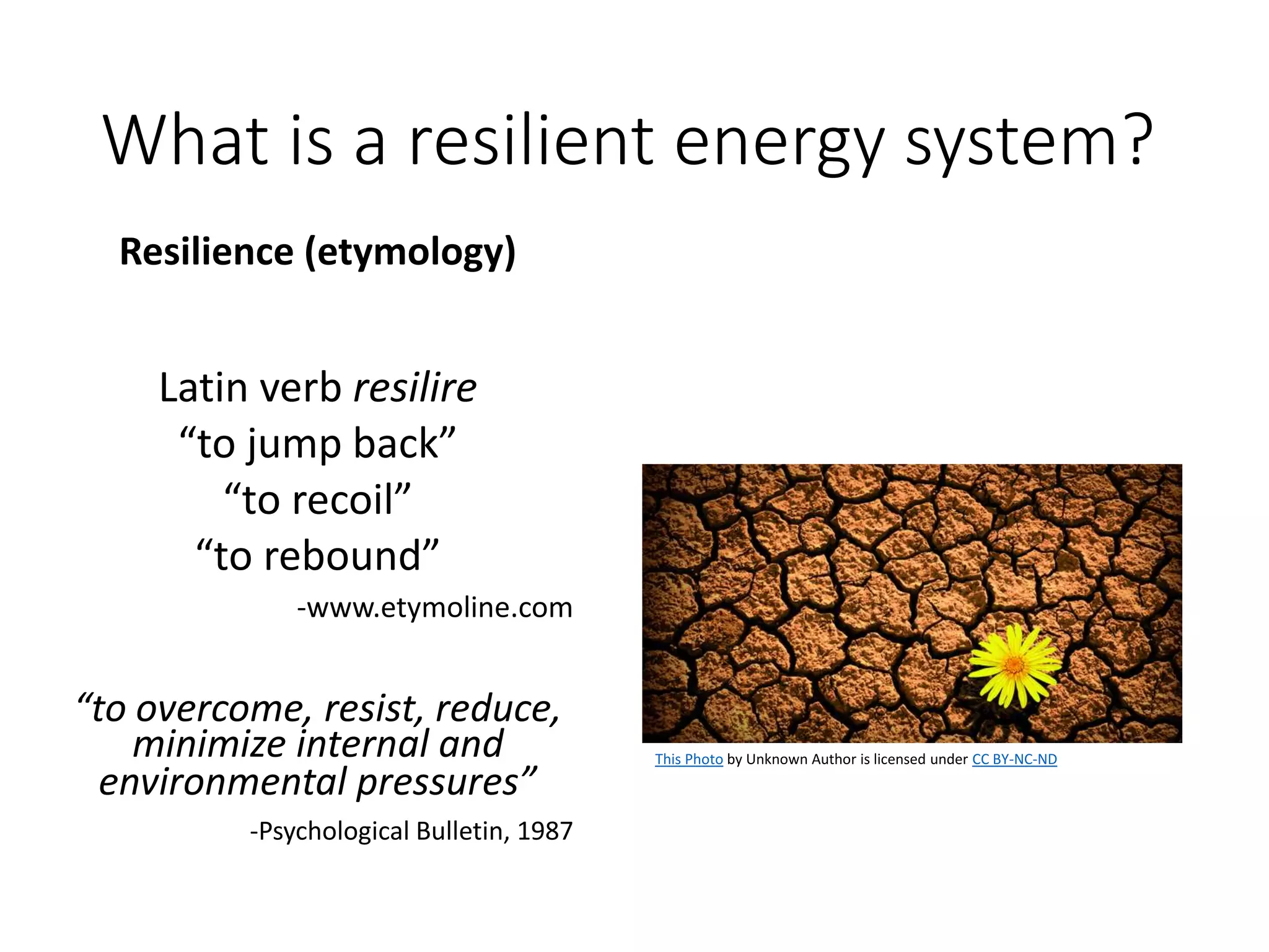 Sustainable & Resilient Energy Systems | PPTX