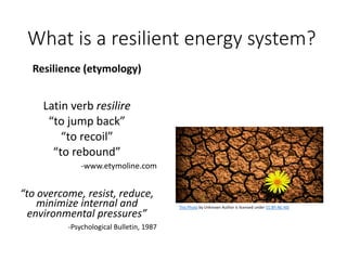 Sustainable & Resilient Energy Systems | PPTX